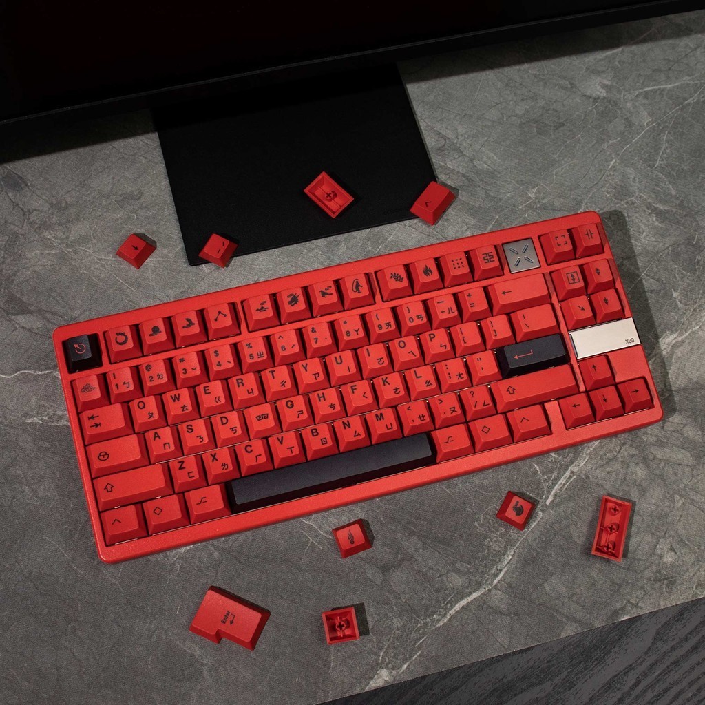 Minimalist Red Keycaps ไอคอนสีแดงอาร์กอน blot Japanse จีน Keycaps ...