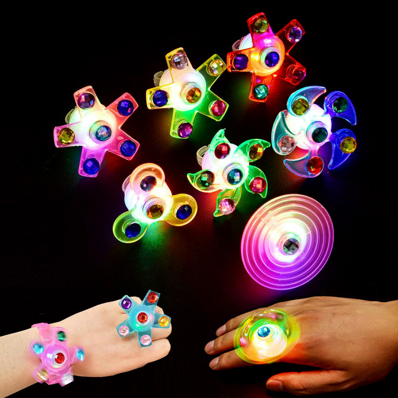 ใหม่ 1PC Party Supplies เด็กเรืองแสงนาฬิกา LED Light Up Fidget Spinner ...