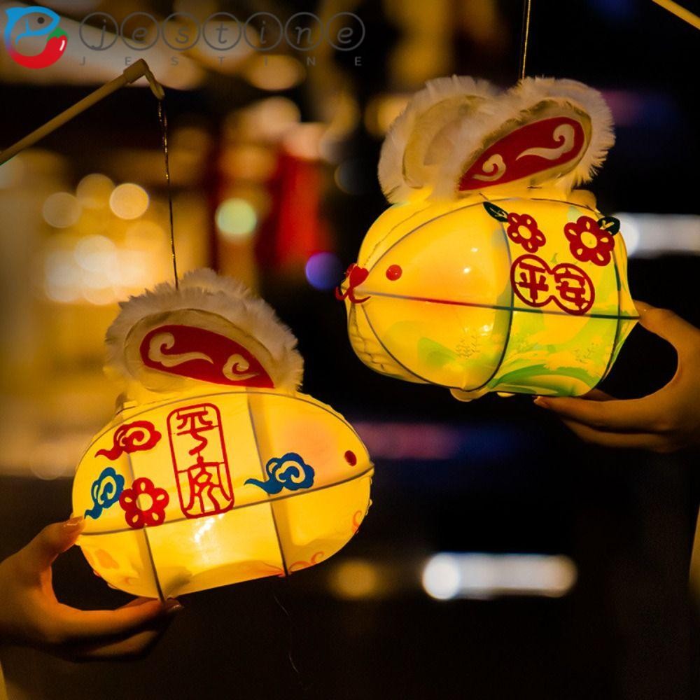 Jestine Handcraft Light-Up Bunny โคมไฟ,ส่องสว่างประกอบเทศกาลกลางฤดู ...