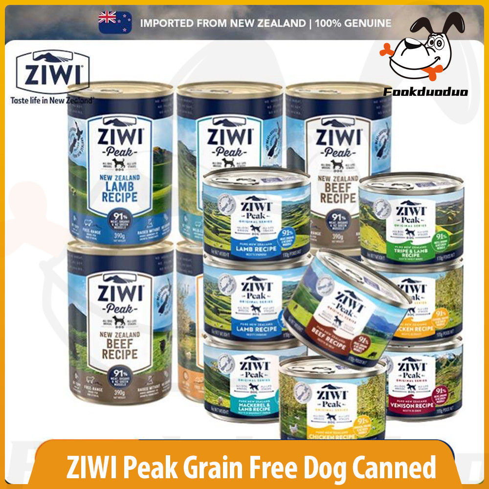 Fookduuo ZIWI Peak Grain-free Dog อาหารเปียกกระป๋องไก่/บีฟ/แลมบ์ 390g/170g อาหารเสริมโภชนาการ ...