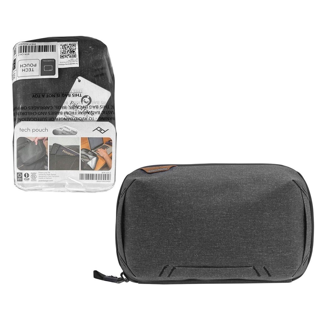 Peak Design Tech Pouch V2 (Charcoal, 2L) BTP-CH-2, 400D Water-Resistant ...