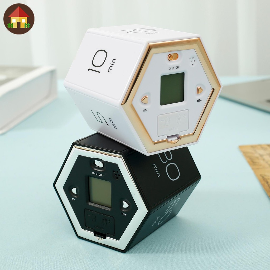 Cube Timer Flip Focus Timer 1/5/10/25/30/60 นาทีและที่กําหนดเองนับถอย ...