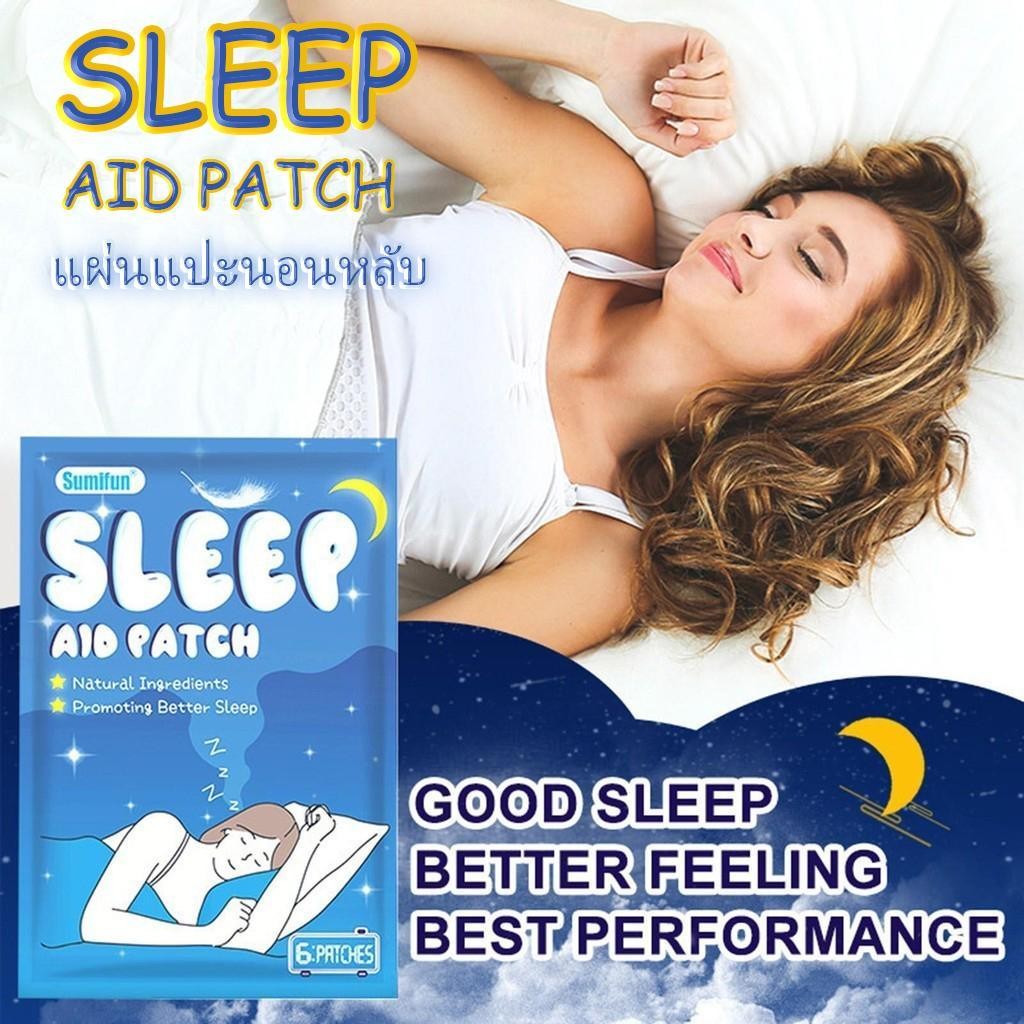6 ชิ้น/แพ็ค Sleep Aid Patch Breathable สมุนไพร Sleepy Patch นอนไม่หลับ ...