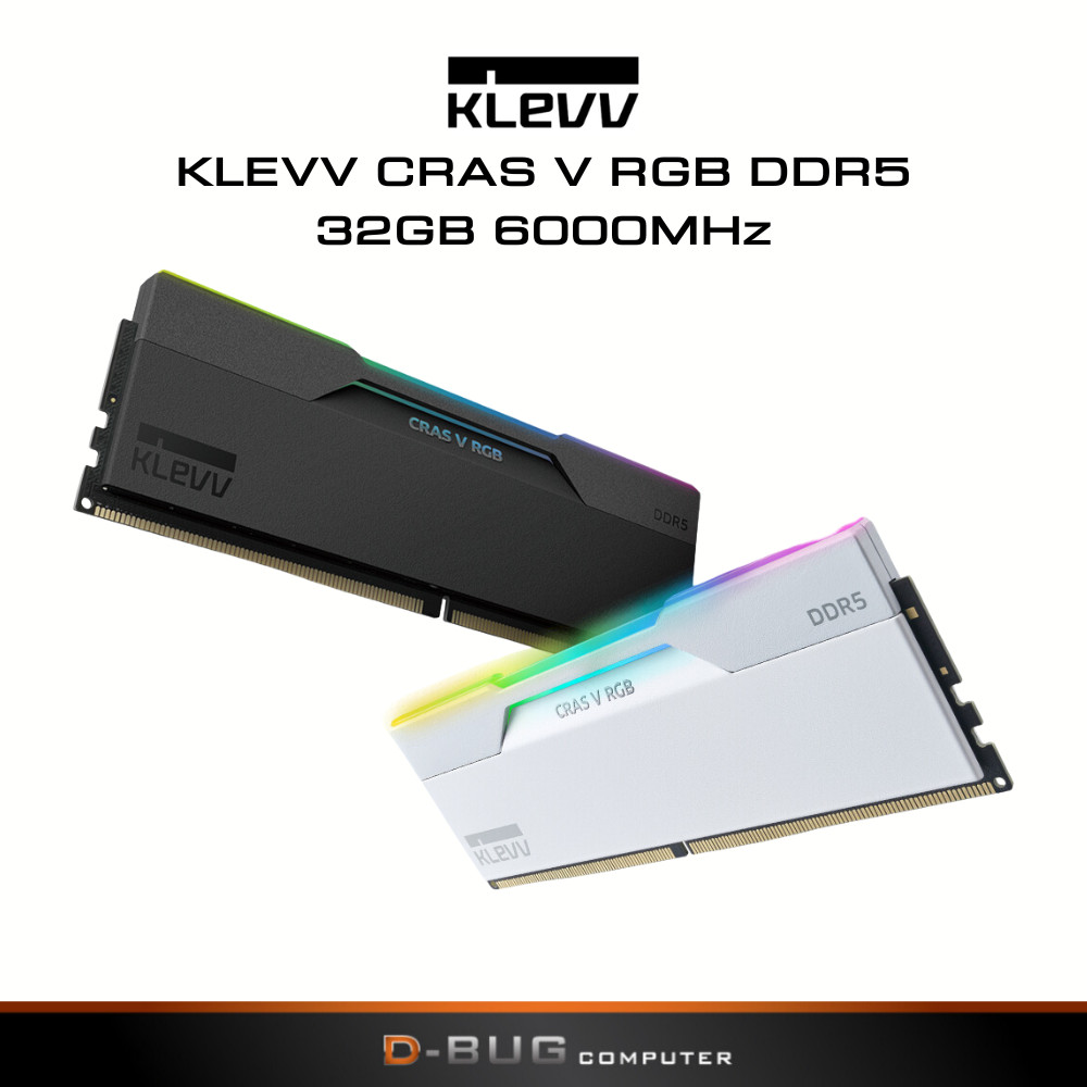 KLEVV CRAS V RGB DDR5 Gaming OC Memory - Ram 32GB (16GBx2) 6000MHz ...