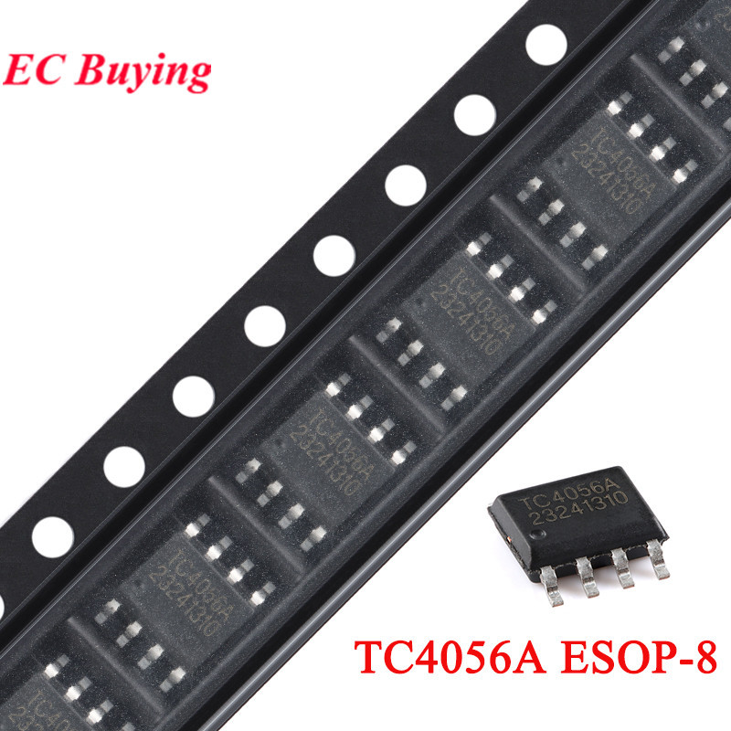 50 ชิ้น/10 ชิ้น TC4056A ESOP-8 TC4056 4056 4056A SOP8 1A Linear แบตเตอรี่ลิเธียมชาร์จ IC ใช้งาน ...