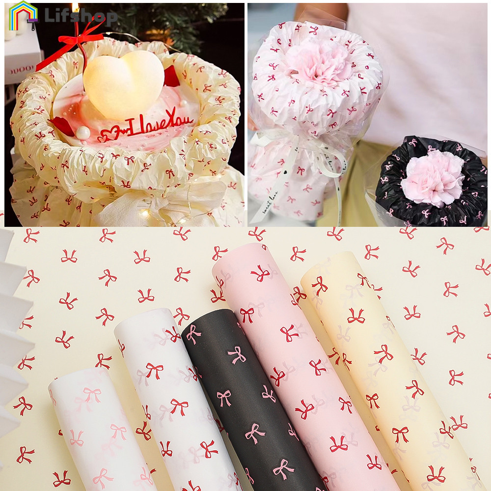 [Hot]Bow Snow Pear Paper - ขนาดใหญ่ อเนกประสงค์ - อุปกรณ์ห่อดอกไม้ DIY ...