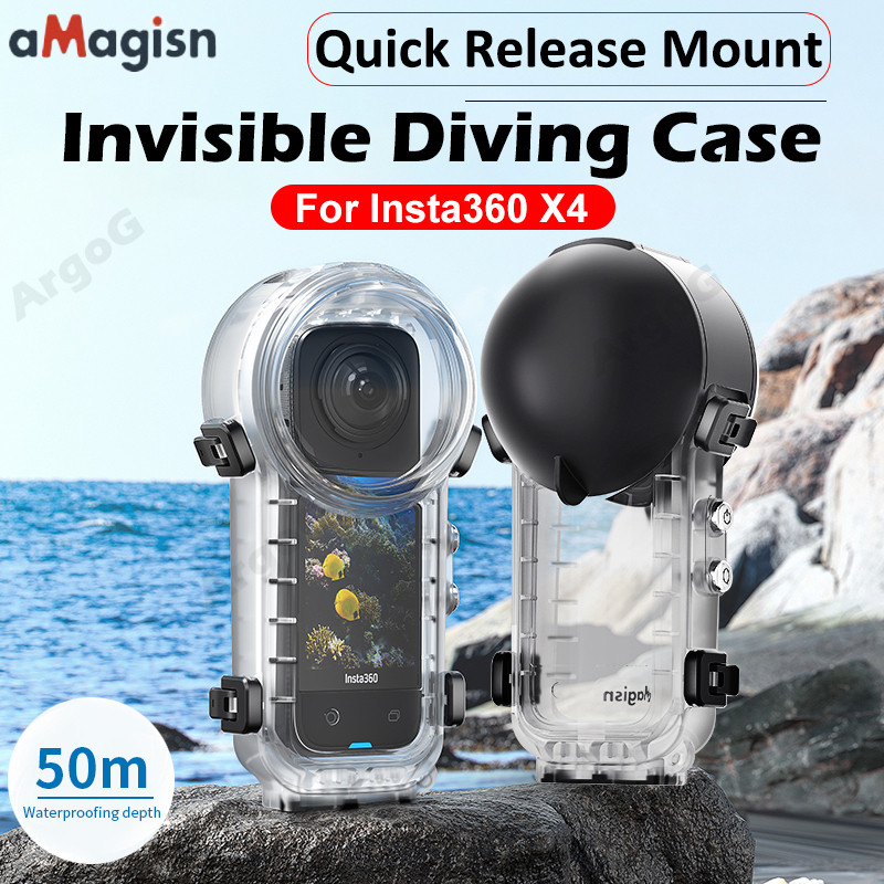 Amagisn ที่มองไม่เห็นกันน้ําสําหรับ Insta360 X4 Quick Release Connector ...