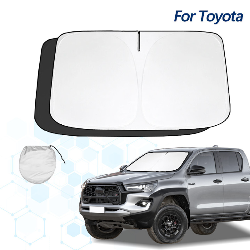กระจกรถยนต์sunshade UV Reflector VisorสําหรับToyota Hilux 1972-2019 ...