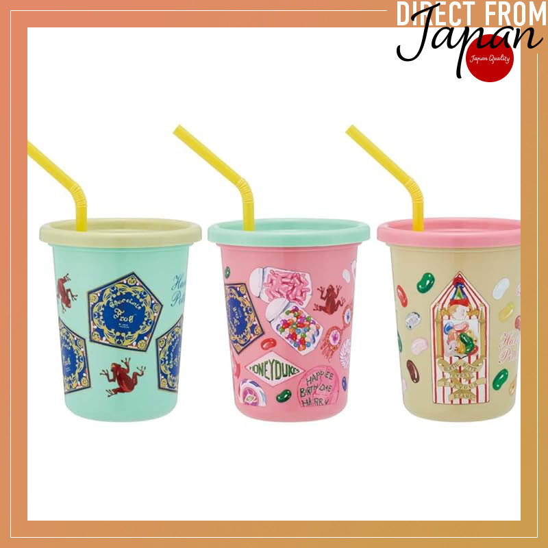 Skater Tumblers with Straw, Set of 3, 320ml, Harry Potter Honeydukes, Made in Japan, SIH3ST-A ...