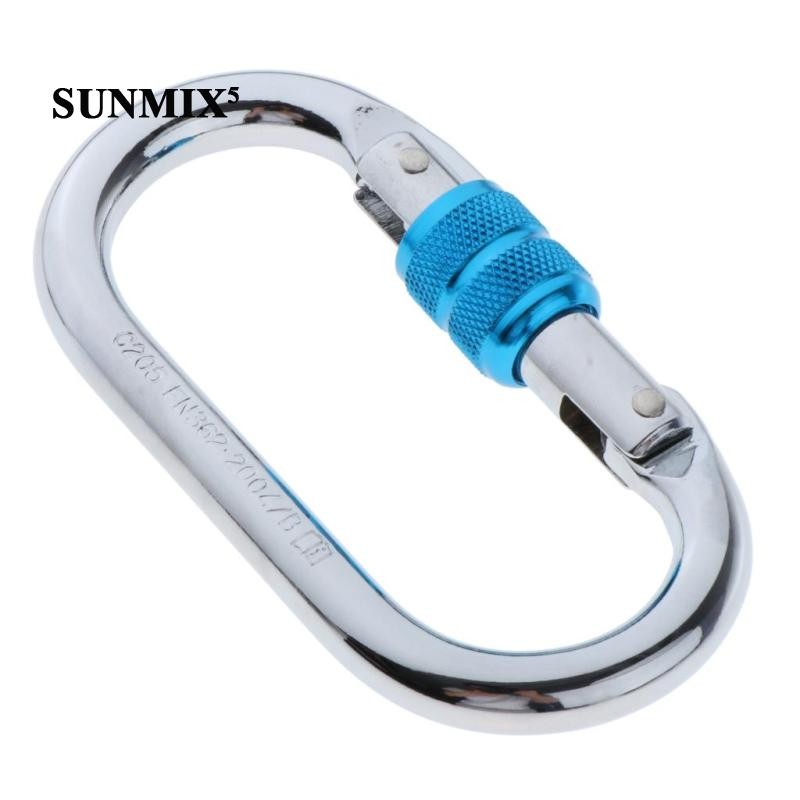 [กีฬาเทรนด์] 25KN สกรูล็อค Carabiner Rock Climbing Tree Rigging Kit ...