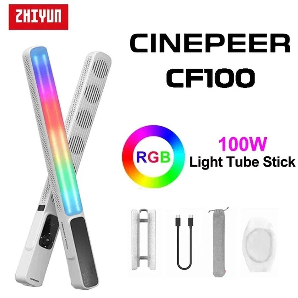 ZHIYUN CINEPEER CF100 Combo 100W มือถือ RGB ไฟ Led Stick Light 2700K6500K วิดีโอโคมไฟสตรีมมิ่ง ...