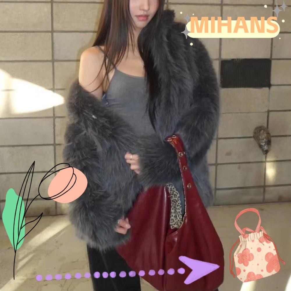 MIH กระเป๋าโท้ตสไตล์เรียบง่ายลายเสือดาว หนังPU สะพายได้ทั้งสองทาง ความจุขนาดใหญ่ แฟชันวินเทจ ...