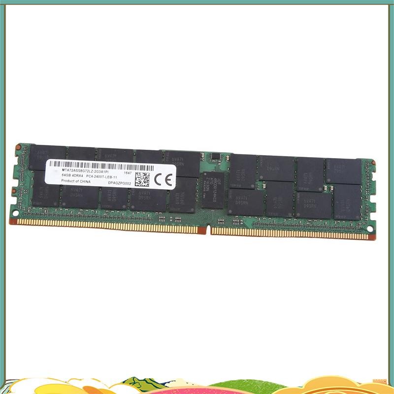 1 ชิ้นอุปกรณ์เสริมสําหรับ MT 64GB DDR4 Server RAM หน่วยความจํา 2400Mhz PC4-19200 288PIN 4DRx4 ...