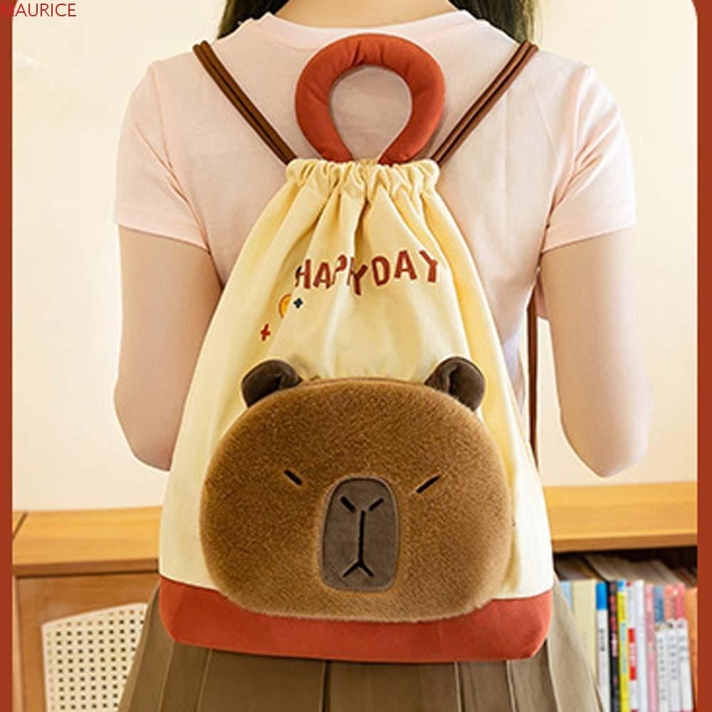 Maurice Labubu กระเป๋าเป้สะพายหลัง, กันน้ํา PP Cotton Capybara กระเป๋า ...