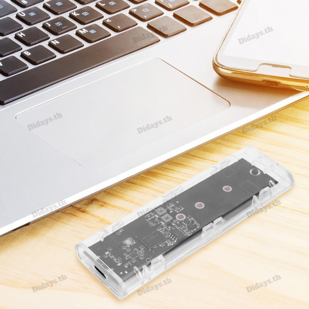 M.2 NVME PCIe NGFF SATA Dual Protocol Clear SSD Case USB3.1 Type C 10Gbps | Shopee Thailand