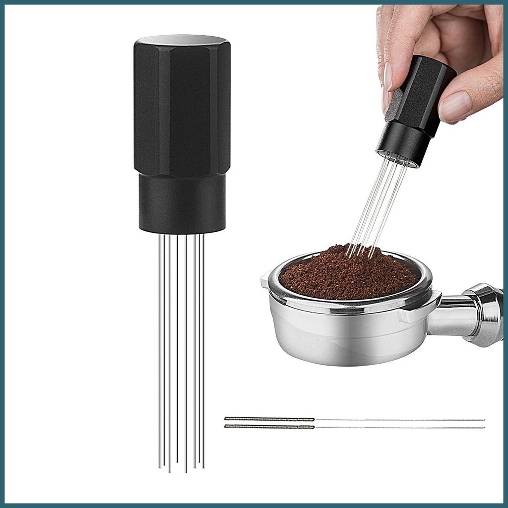 เครื่องมือกระจายกาแฟสแตนเลสสตีลเข็มเครื่องมือกาแฟ Espresso Whisk พร้อมแม่เหล็ก Professional ...