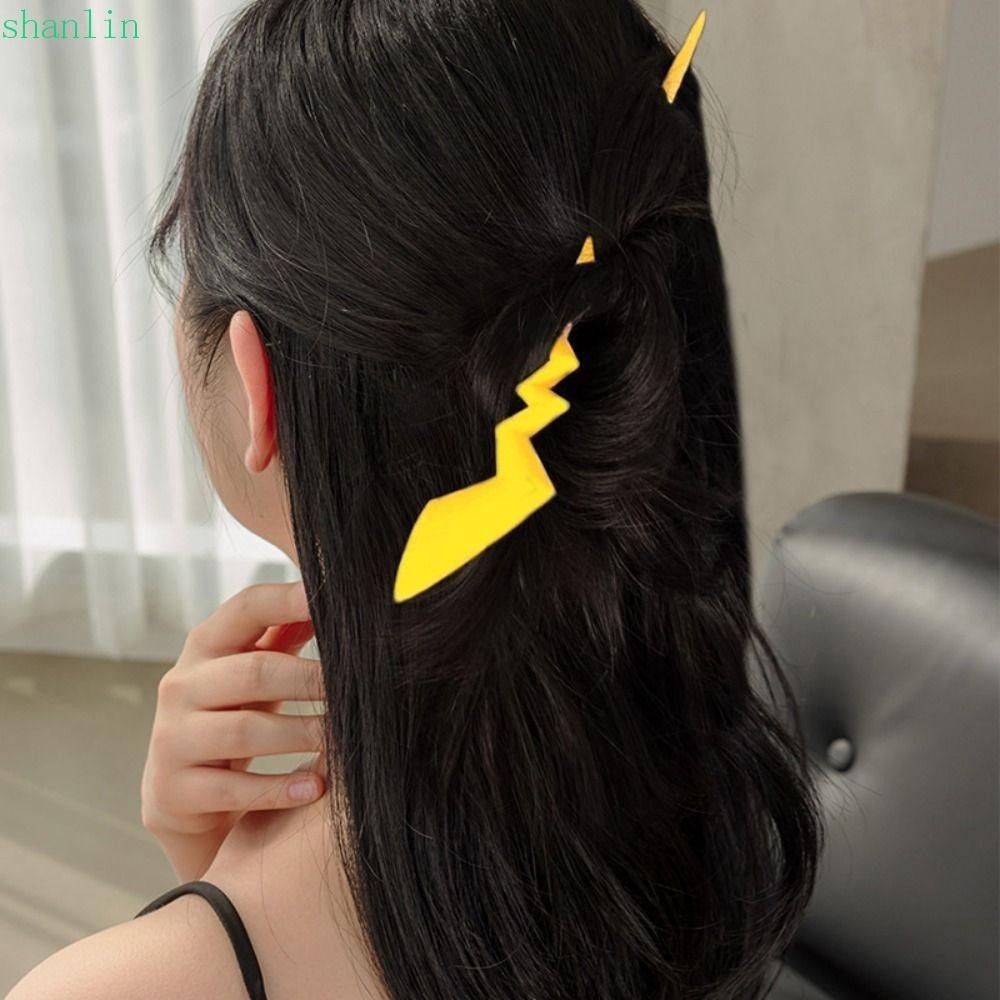Shanlin Pokemon Pikachu Hairpin, แผ่น Y2K Pikachu Tail Hair Stick ...