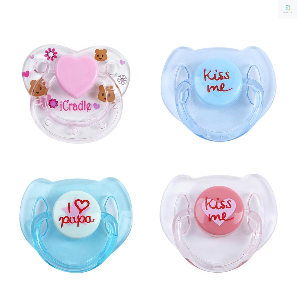 4 ชิ้น Reborn ตุ๊กตาอุปกรณ์แม่เหล็ก Pacifiers เหมือนจริง Reborn ตุ๊กตา ...