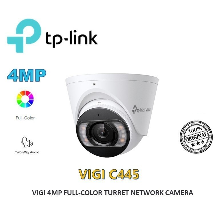 TP-LINK 4MP VIGI C445 FULL-COLOR TURRET NETWORK CAMERA สินค้าแท้ ประกันศูนย์ 3 ปี | Shopee Thailand