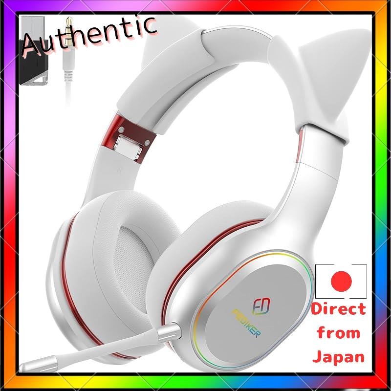 "Wireless Gaming Headset with Bluetooth, for PS4, PS5, PC, Switch, 2.4GHz USB Dongle, with ...