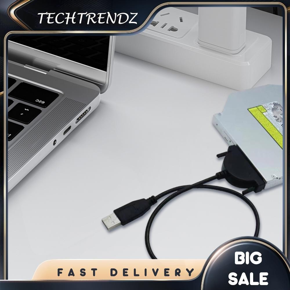 [techtrendz.th] สาย USB 2.0 SATA CD/DVD-ROM สายเคเบิลอะแดปเตอร์ไดร์เวอร์ออปติคัลแล็ปท็อป ...