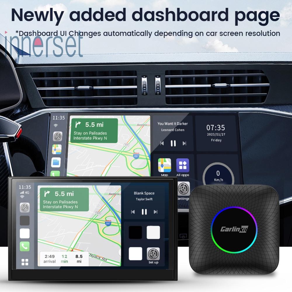 Wireless Carplay Android Auto AI TV Box WiFi 2.4+5G Smart Box ...