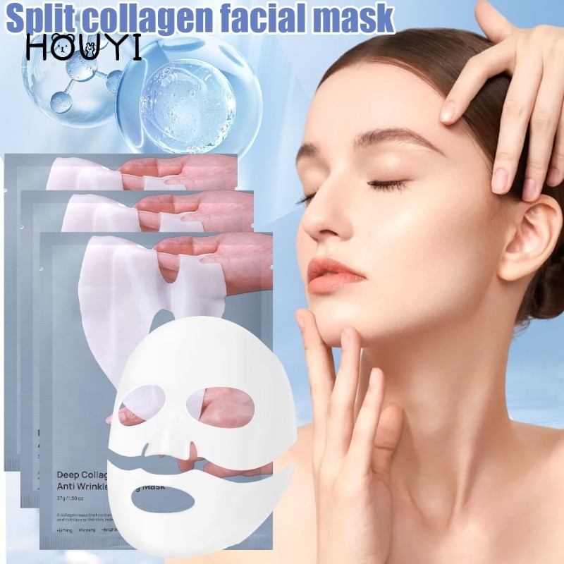 5 ชิ้น Split Collagen Facial Masks - Firming Nourish Brightening Shrink ...