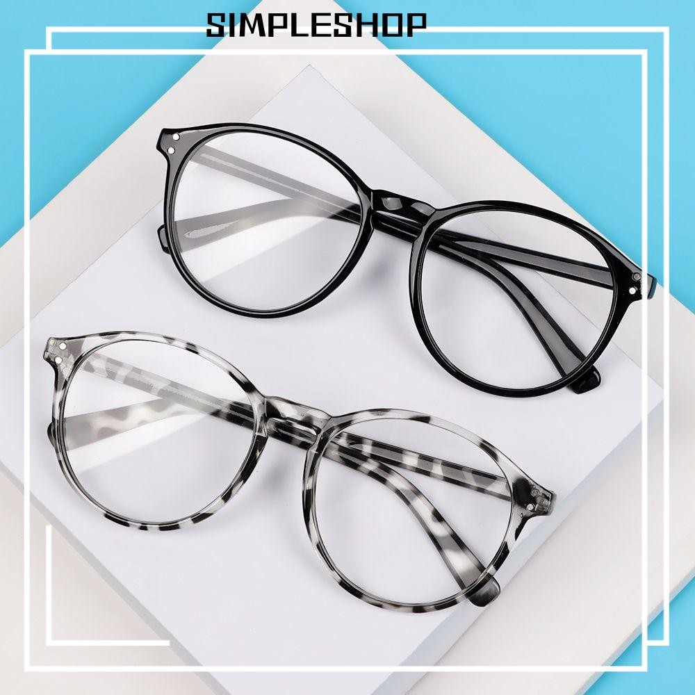 SIMPLESHOP แว่นสายตายกเว้นรังสียูวี ดีไซน์ทรงกลม เลนส์แบน | Shopee Thailand