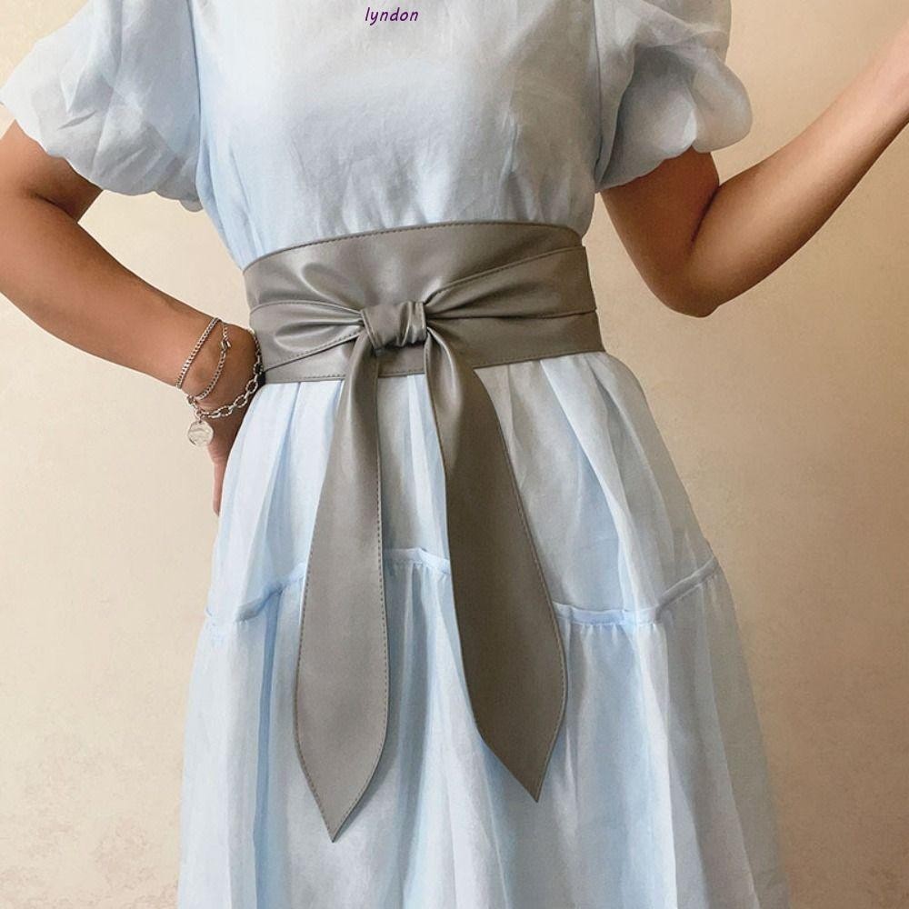 LYNDON เข็มขัดPUหนังสำหรับผู้หญิง สไตล์เกาหลี กางเกงยีนส์ เอวสูง ทรง ...