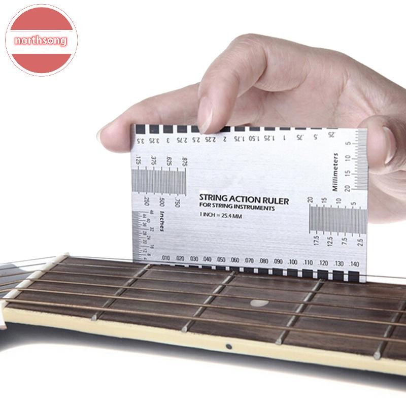 NOR เหล็ก String Action Gauge ไม้บรรทัดท่องเที่ยว Setup วัด Luthier ...