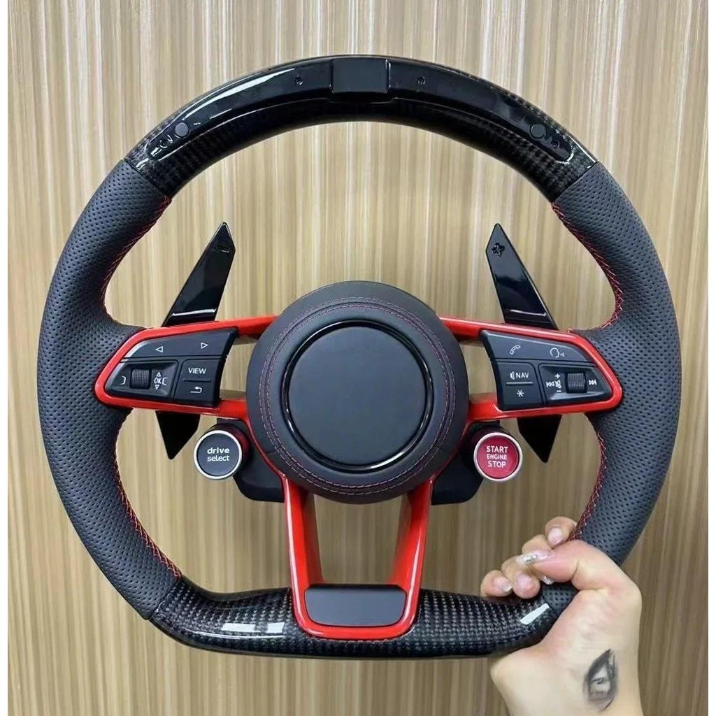 พวงมาลัย LED คาร์บอนไฟเบอร์ที่กําหนดเองสําหรับ Audi A1 A2 A3 A4 A5 A6 A7 S3 RS3 S4 RS4 S5 RS5 S6 ...