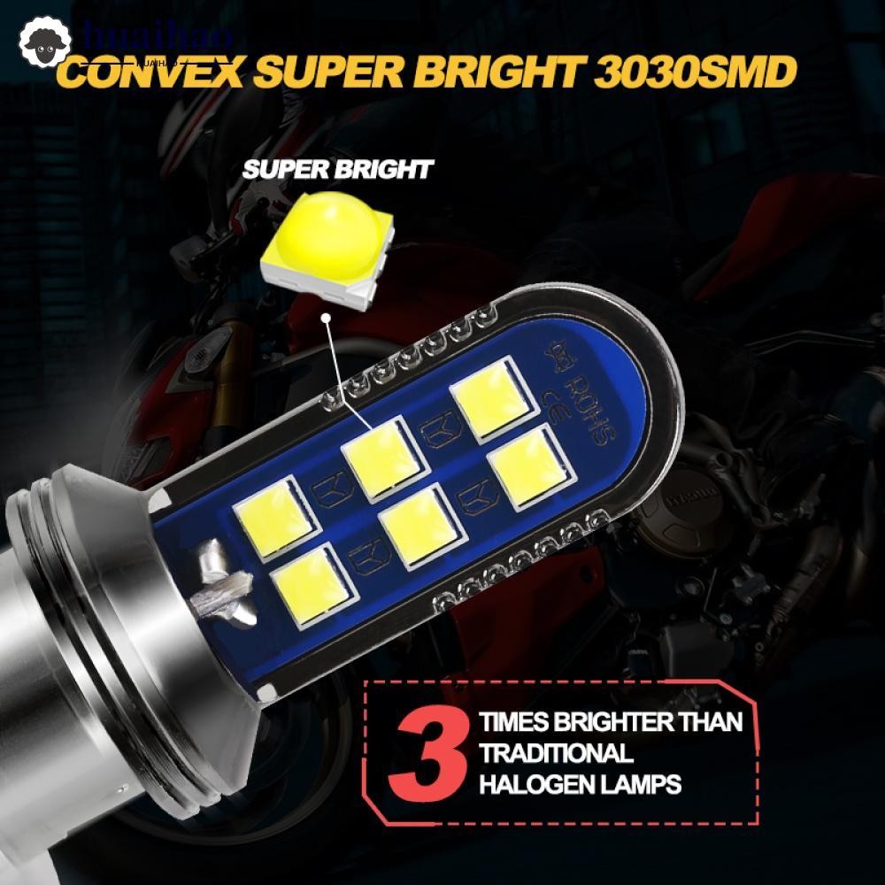 HUAIHAO รถจักรยานยนต์ 12V 12 SMD HeadLight หลอดไฟ H4 BA20D PX15D LED Hi ...
