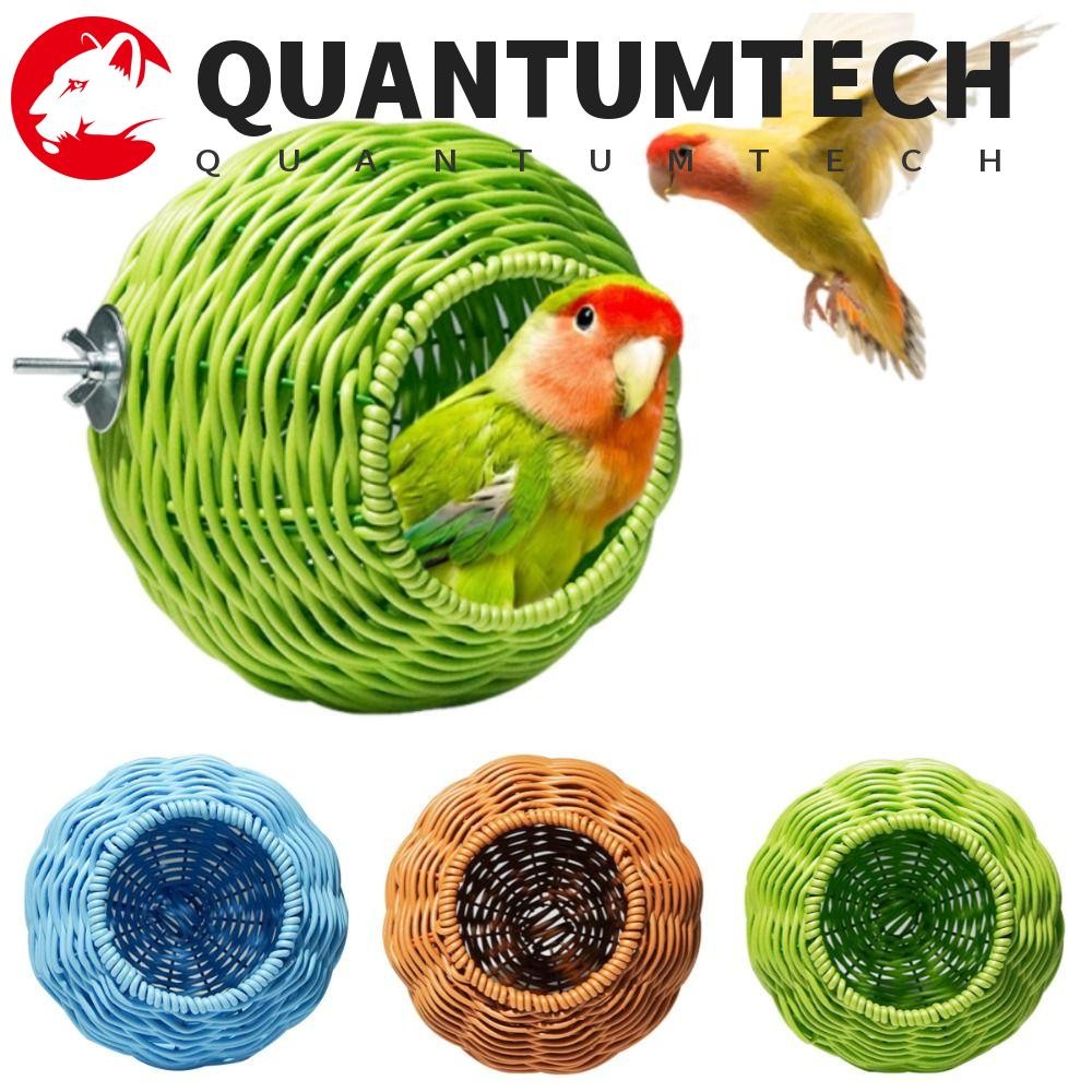 QUANTUMTECH เลียนแบบทอรังนก, ทรงกลมแขวนบ้านนกทอมือ, Finch Nest Breathable ทนต่อการสึกหรอ ...