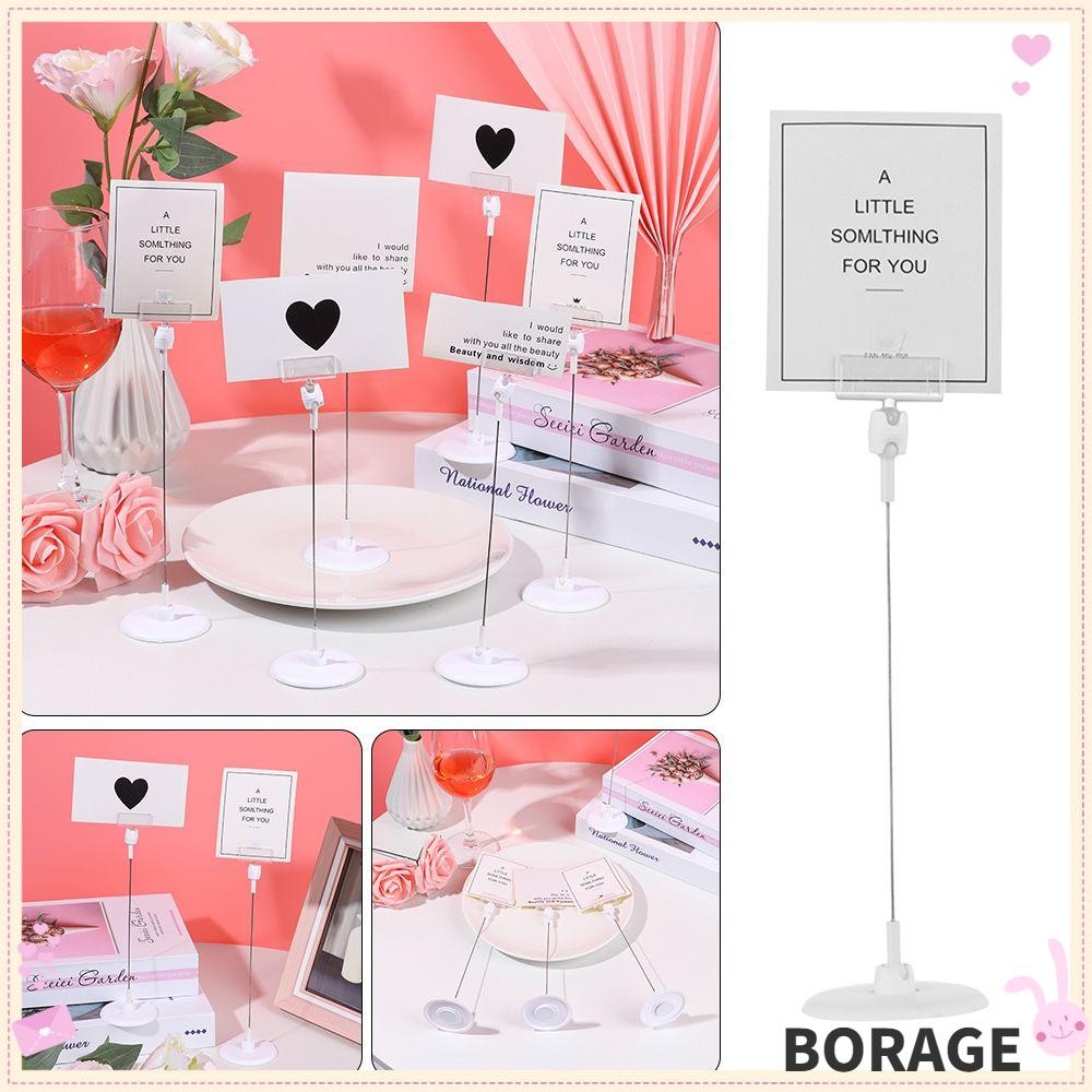 BORAG 1/5/10 ชิ้นตารางตัวเลขผู้ถือ Party รูปภาพการ์ดขาตั้งจอแสดงผลอุปกรณ์จัดงานแต่งงาน Clamps ขา ...