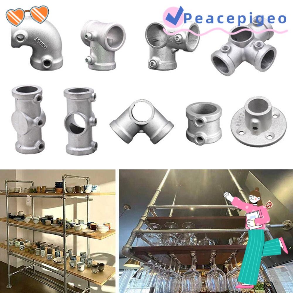 PEACEPIGEO ขั้วต่อท่อ, ตัวยึดกรอบหัวเข็มขัดคงที่แบบวงกลม, เหล็กอลูมิเนียม 1\2 / 34"/1'' ข้อศอก ...