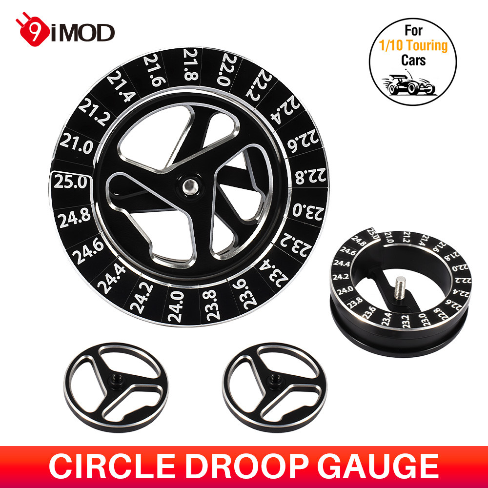 9IMOD RC แชสซี Droop Gauge สําหรับ 1/10 On-road Touring รถบํารุงรักษาอัพเกรดวัดวงกลมช่วง 21-25 ...