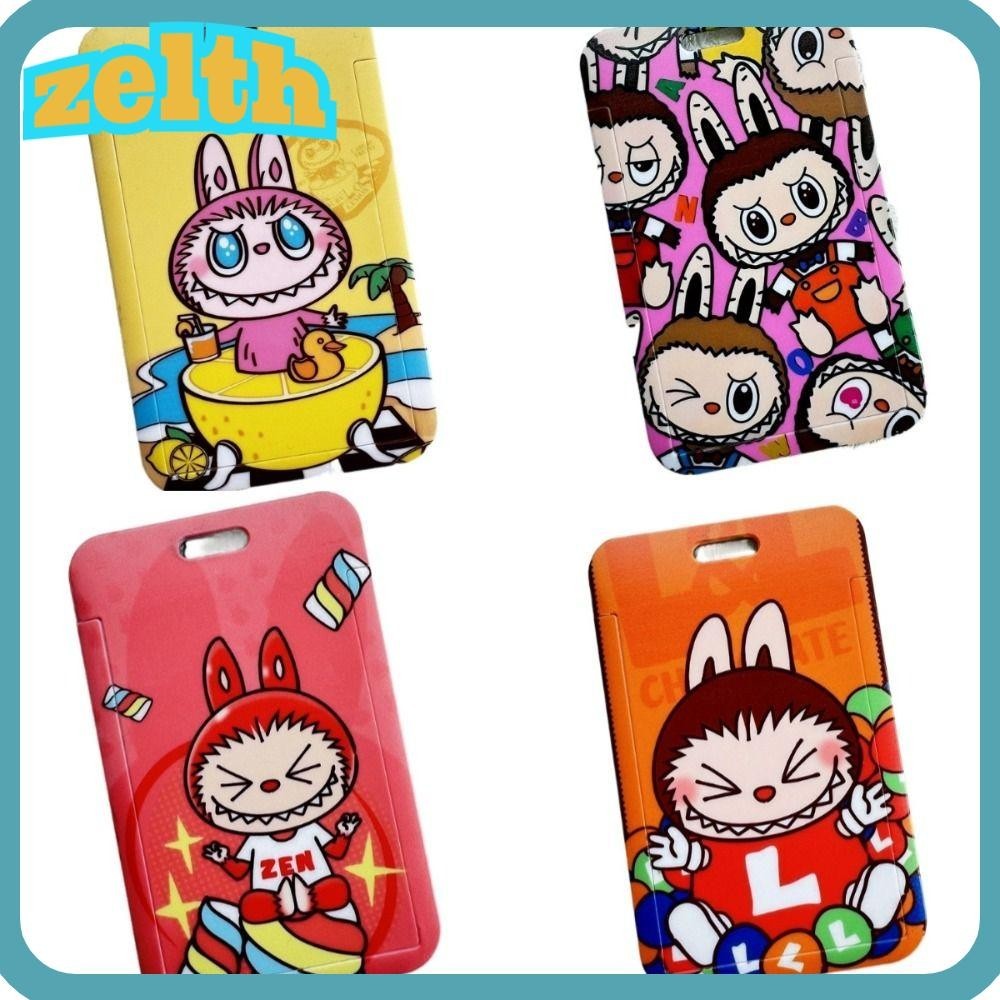 Zelth Labubu Card Sleeve, ภาพการ์ตูนสําหรับ Bubble Mart มาพร้อม Lanyard ...