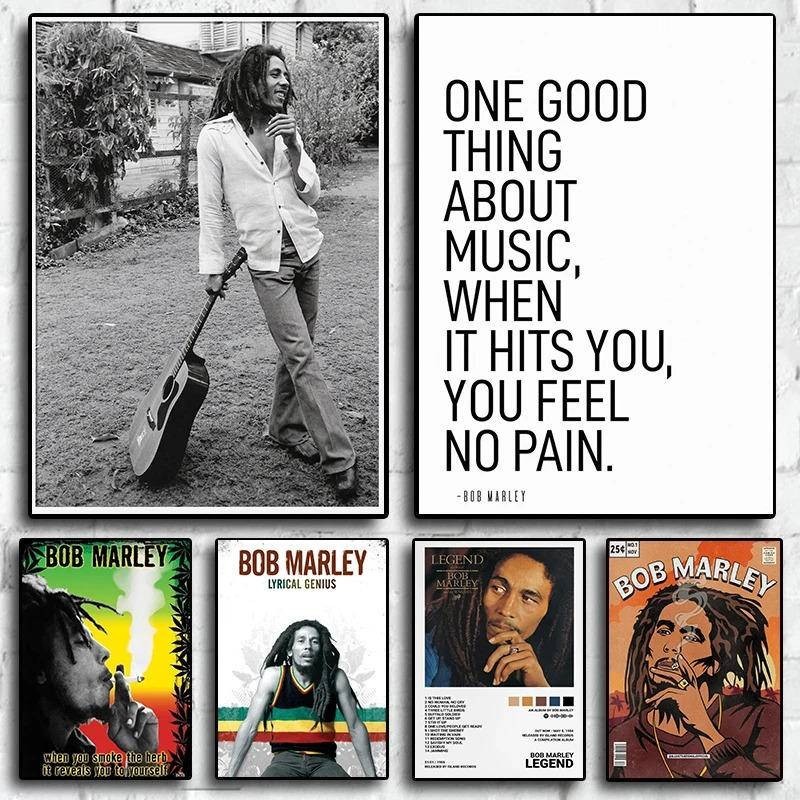 Legendary Rock Singer Bob Marley โปสเตอร์อัลบั้มเพลงกีตาร์ No Woman No ...