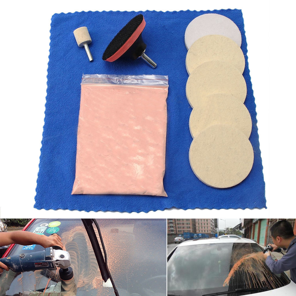 100g Cerium Oxide Glass Polishing Kit น้ํายาลบรอยขีดข่วนกระจก + แผ่นรอง ...