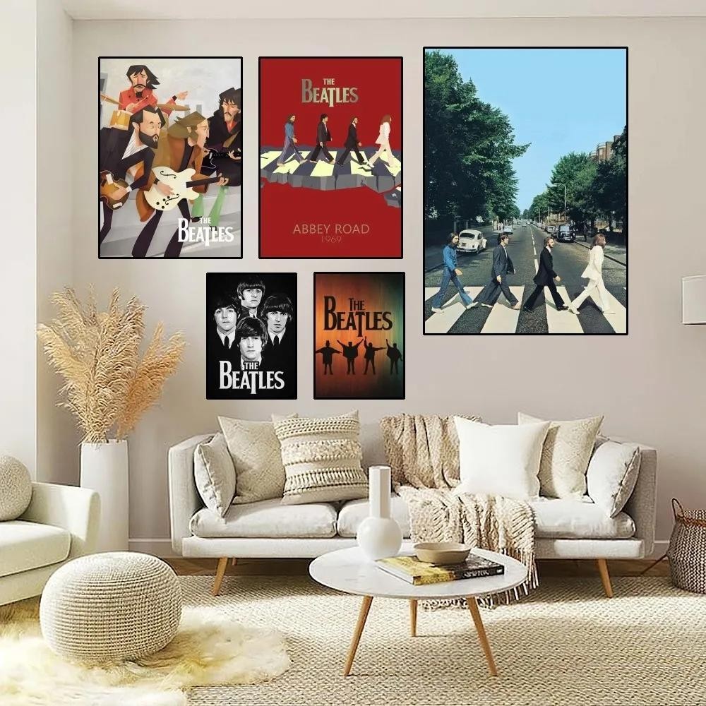 The Beatles Iconic Band โปสเตอร์ Vintage Aesthetic Wall Art Decor ...