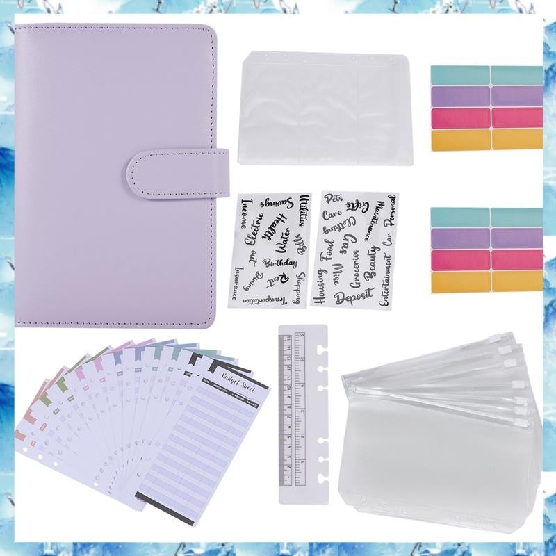 A6 Budget Binder พร้อมซองซิป, หนังสือวางแผน Budget ที่เก็บเงิน, ซองเงิน ...