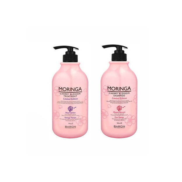 Baron Moringa Cherry Blossom Shampoo/Treatment 500g | Shopee Thailand