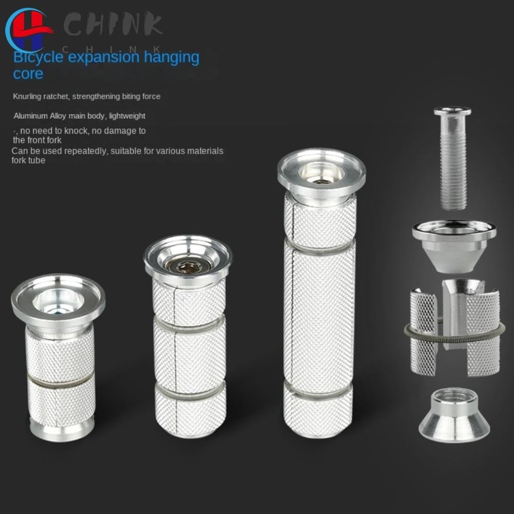 Chink จักรยานส้อม Steerer, Silver อลูมิเนียมชุดหูฟัง Stem Top, ชิ้นส่วน ...