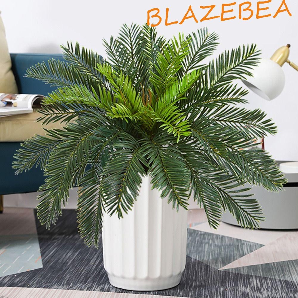 Blazebea สาขาต้นปาล์มประดิษฐ์, 45 ซม.พืชเขตร้อนปลอม Cycad พืช, DIY การจัดดอกไม้พลาสติกที่สมจริง ...