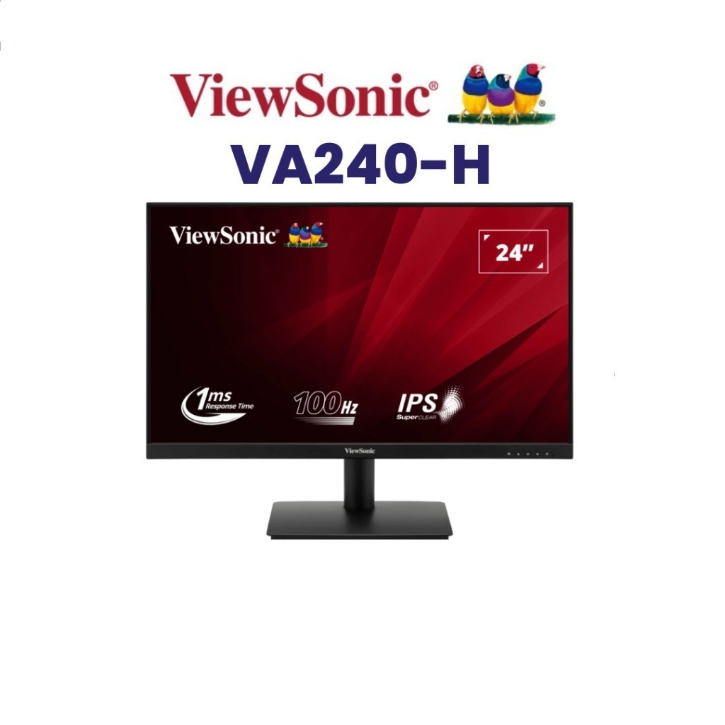 VIEWSONIC MONITOR รุ่น VA240-H, จอมอนิเตอร์ 23.8",IPS ,100Hz ,FHD,HDMI ...