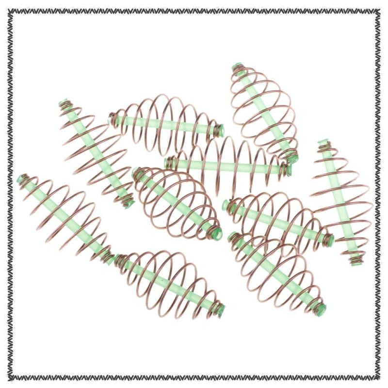 [MCA] 10 แพ็คเครื่องป้อนตกปลาสปริงโยนอุปกรณ์ตกปลาหยาบ | Shopee Thailand