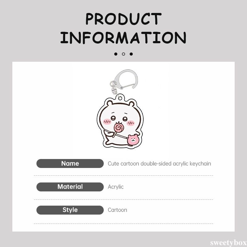 sweetyboxน่ารัก Chiikawa Key Chain พวงกุญแจอะคริลิคสองด้านการ์ตูน ...