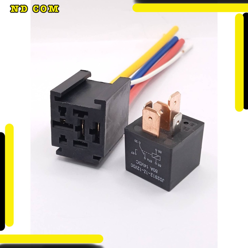 สุดคุ้ม! รีเลย์รถยนต์ 80a 12v 24v รีเลย์ ซอกเก็ตขาเสียบ รีเลย์ทนกระแส ...