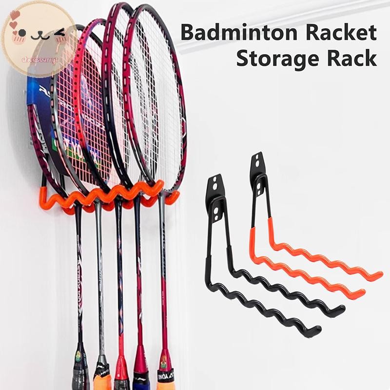 ชีติดผนังแร็กเก็ตผู้ถือไม้เทนนิสผู้ถือไม้แบดมินตัน Wall Wave Hook ...