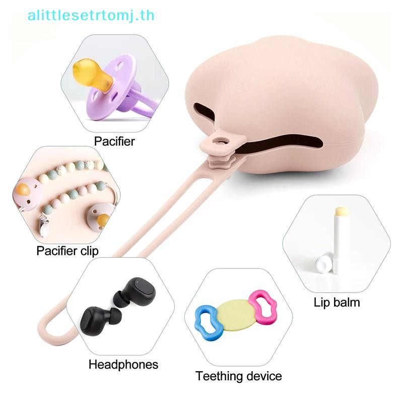 Alittlese ซิลิโคน Pacifier ผู้ถือกรณีปลอดภัยและนุ่มวัสดุ Pacifier ...